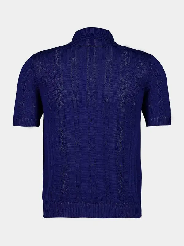 Marni Bluette Knit Cotton Polo Shirt