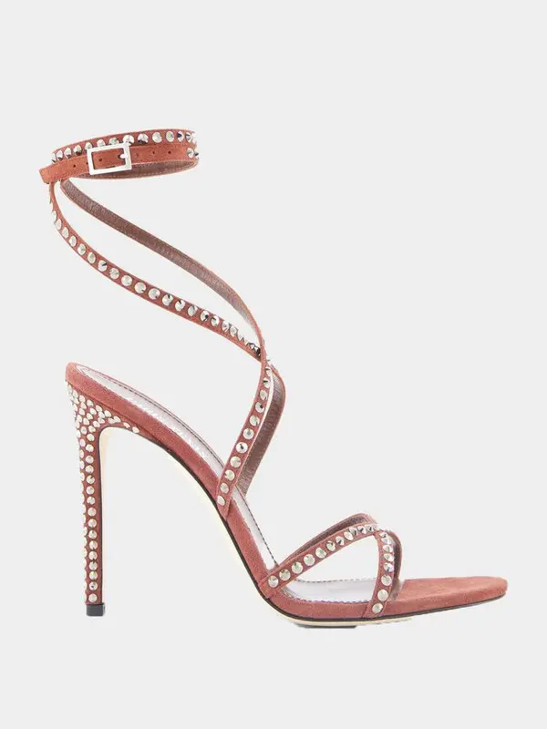 Paris Texas Holly Zoe 105mm Leather Sandals - Brown