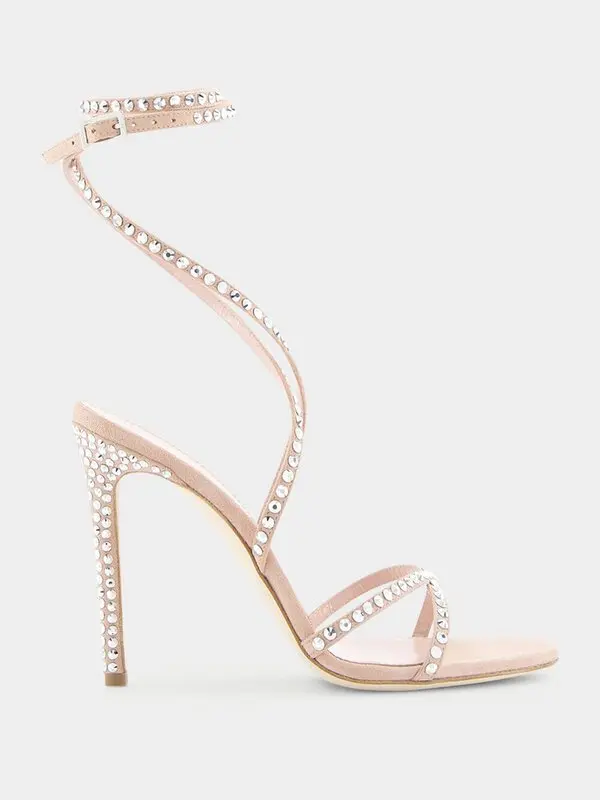 Paris Texas Holly Zoe 105mm Leather Sandals - Pink