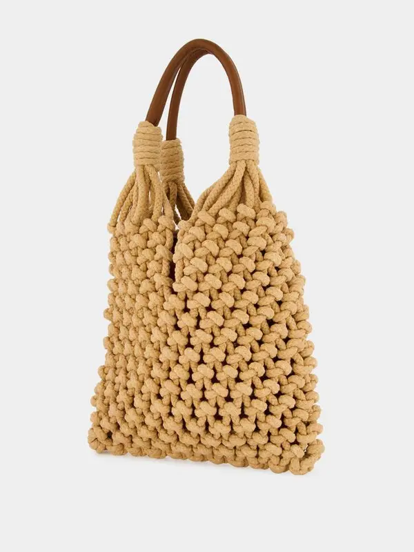 PAULA Marble Phlox Macramé Bag - Purple