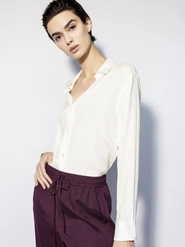 PAULA Essential Silk Shirt - White