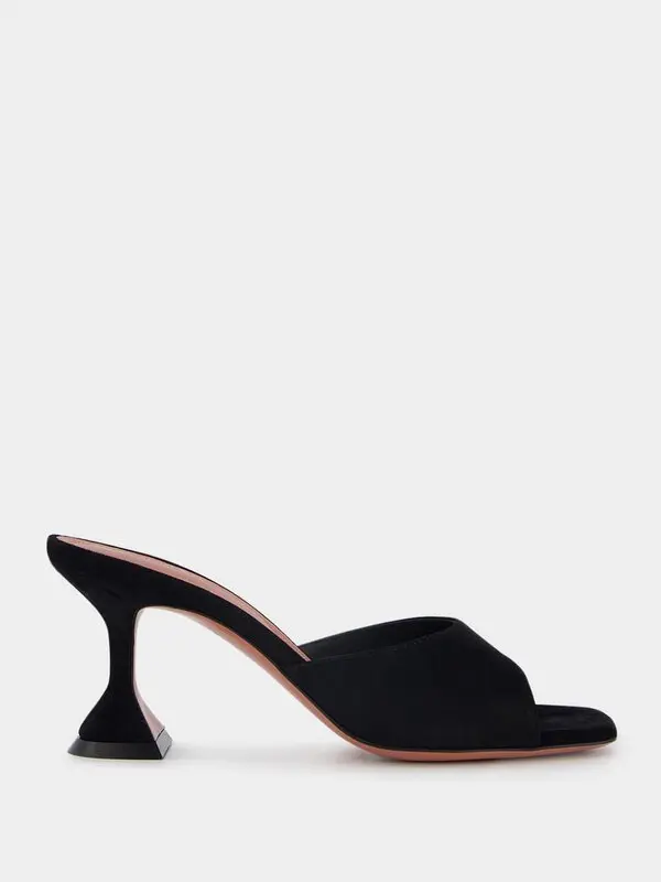 Amina Muaddi Lupita 70mm Leather Mules - Black