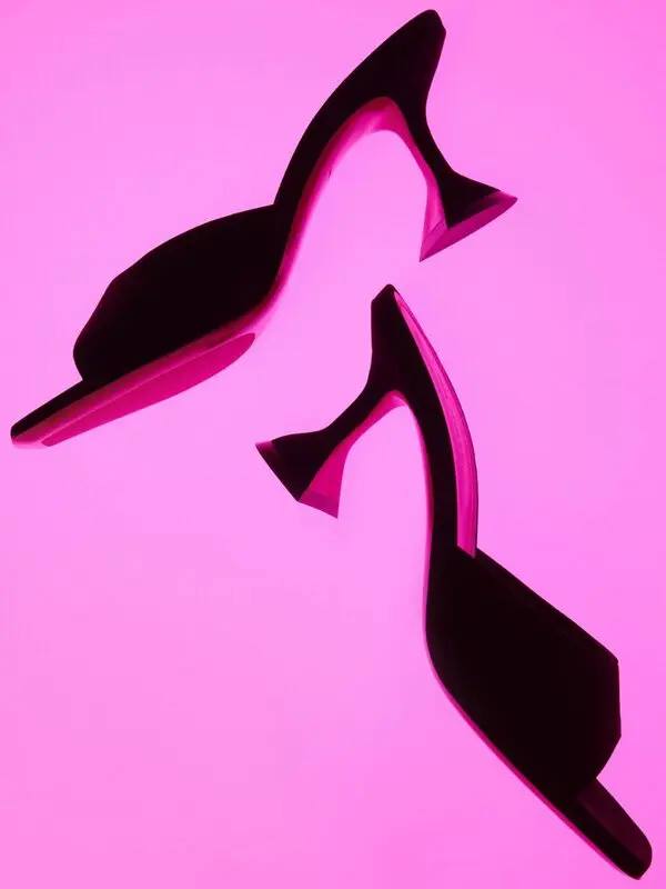 Amina Muaddi Lupita 70mm Leather Mules - Black