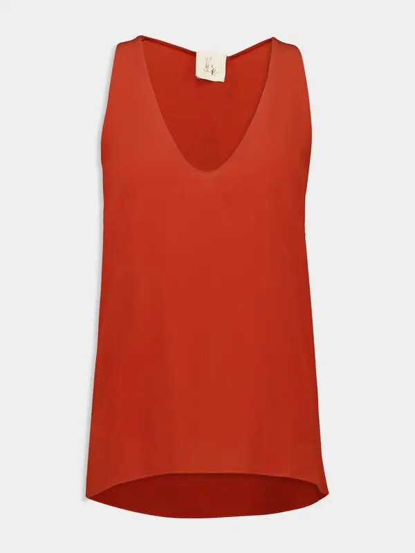 PAULA Serena Rooibos Tea Silk Tank Top - Orange