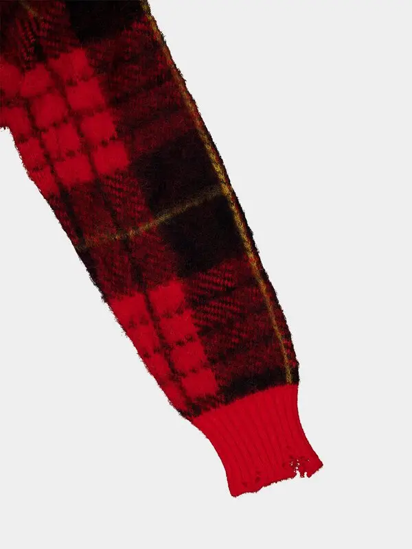 Alexander McQueen Tartan Oversized Mohair Jumper