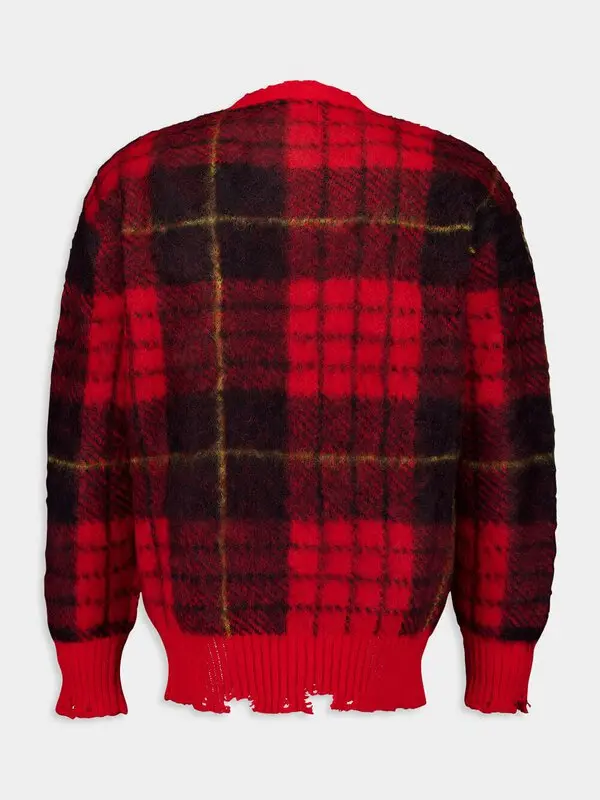 Alexander McQueen Tartan Oversized Mohair Jumper