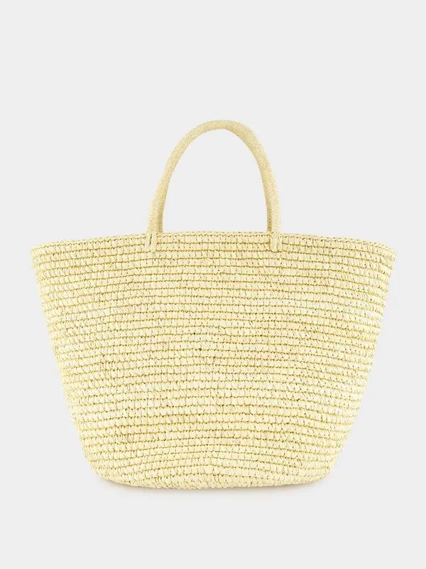SENSI STUDIO Natural Straw Maxi Tote - Beige