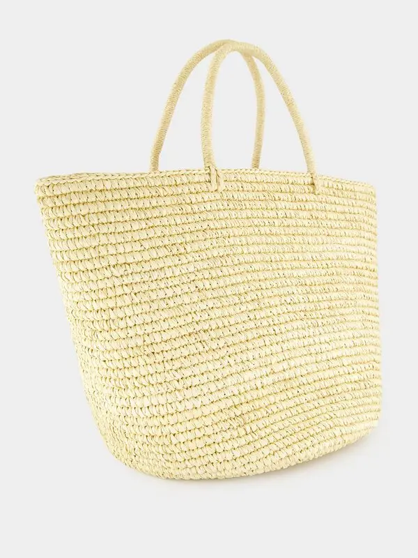 SENSI STUDIO Natural Straw Maxi Tote - Beige