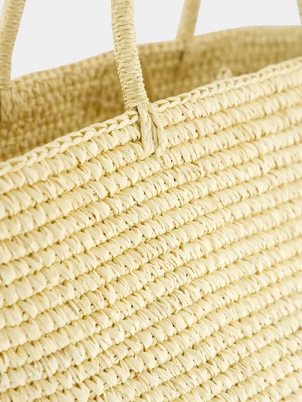 SENSI STUDIO Natural Straw Maxi Tote - Beige