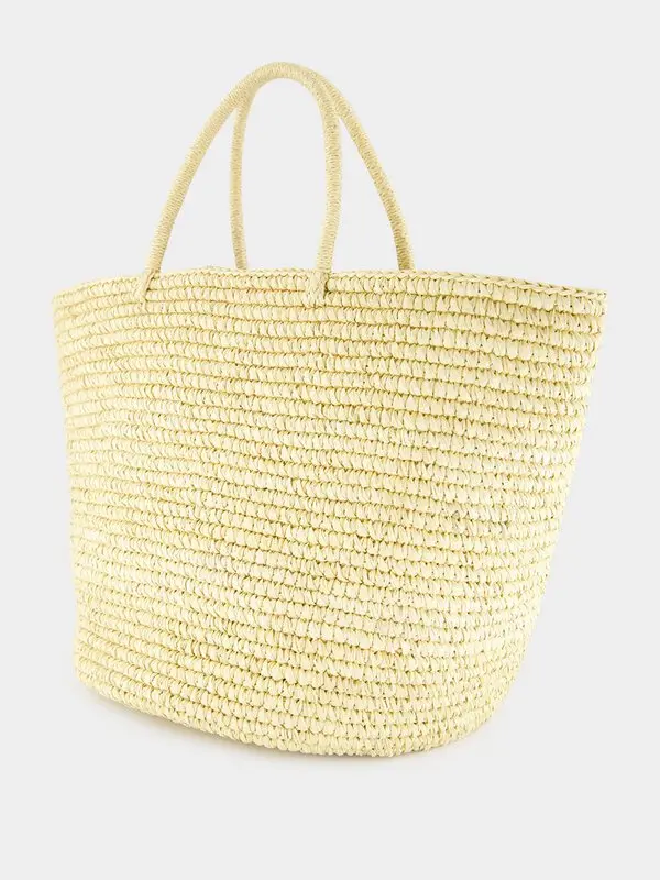 SENSI STUDIO Natural Straw Maxi Tote - Beige