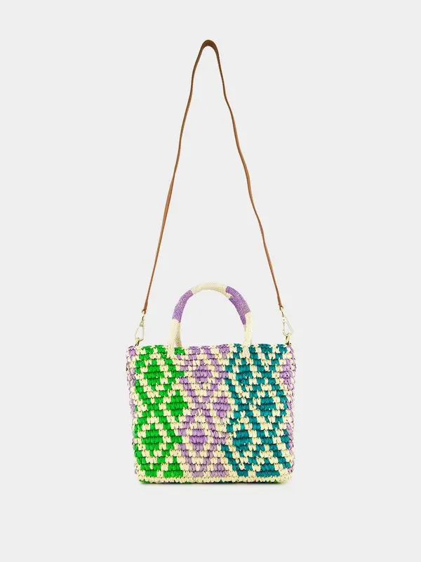 SENSI STUDIO Canasta Patterned Medium Handbag - Multicolour
