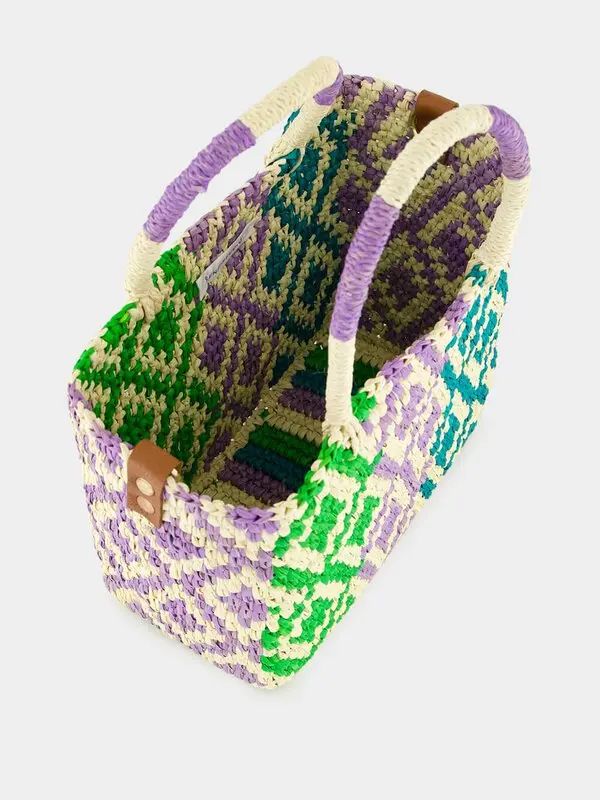 SENSI STUDIO Canasta Patterned Medium Handbag - Multicolour