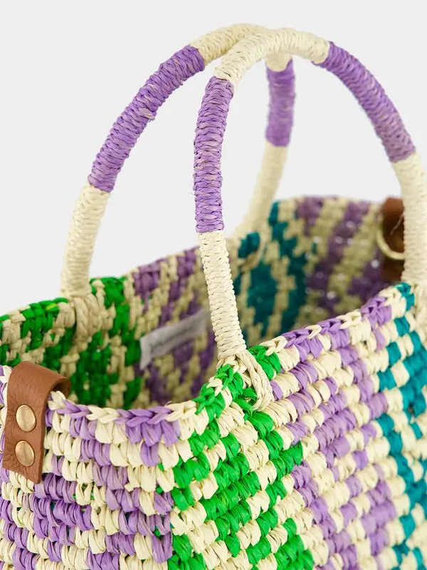 SENSI STUDIO Canasta Patterned Medium Handbag - Multicolour