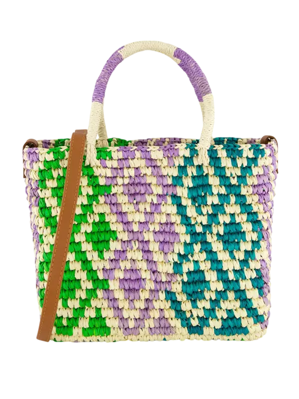 SENSI STUDIO Canasta Patterned Medium Handbag - Multicolour