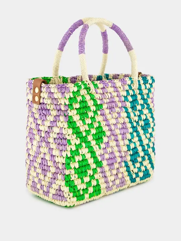 SENSI STUDIO Canasta Patterned Medium Handbag - Multicolour