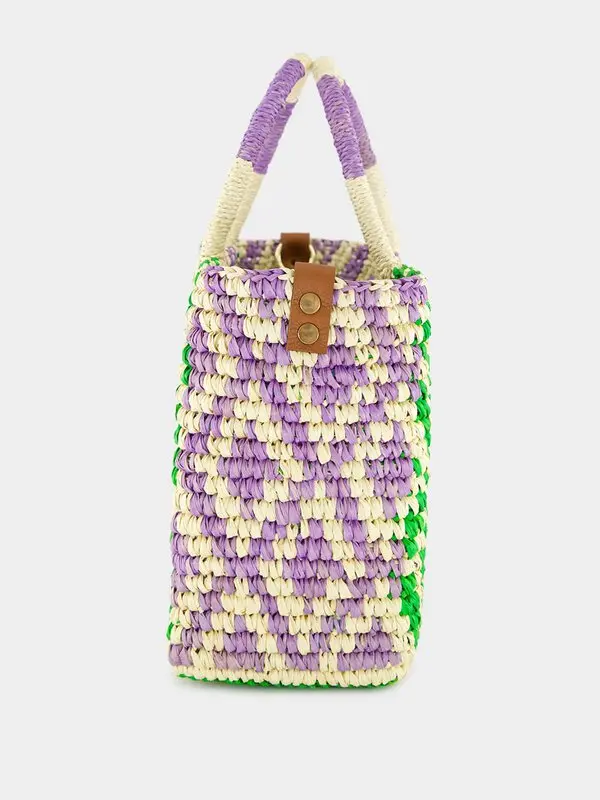 SENSI STUDIO Canasta Patterned Medium Handbag - Multicolour