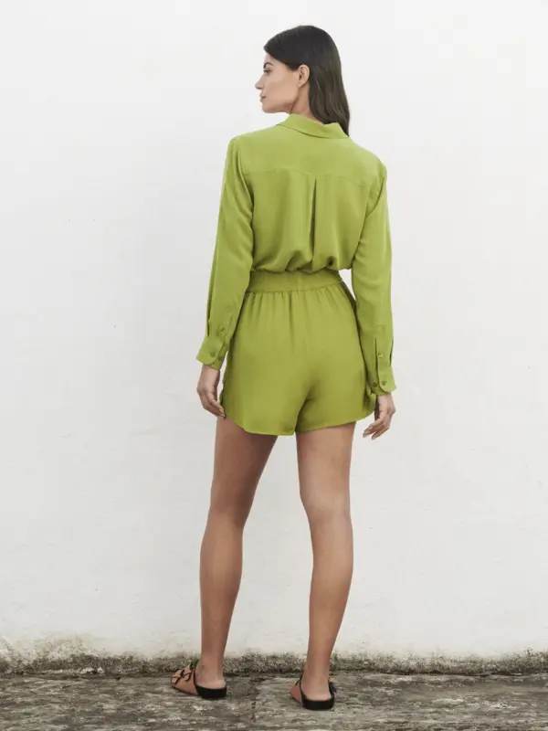 PAULA Bronzita Silk Shorts