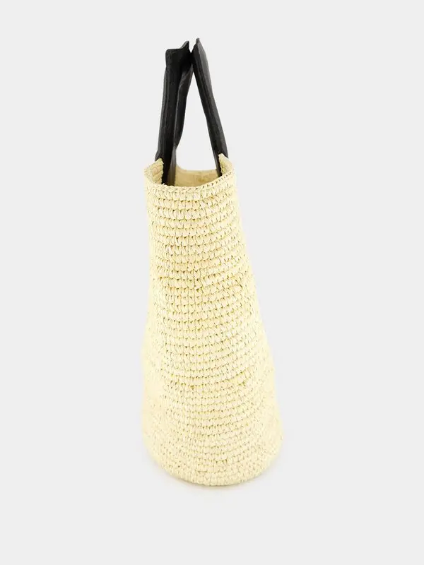SENSI STUDIO Medium Oval Basket Bag - Beige