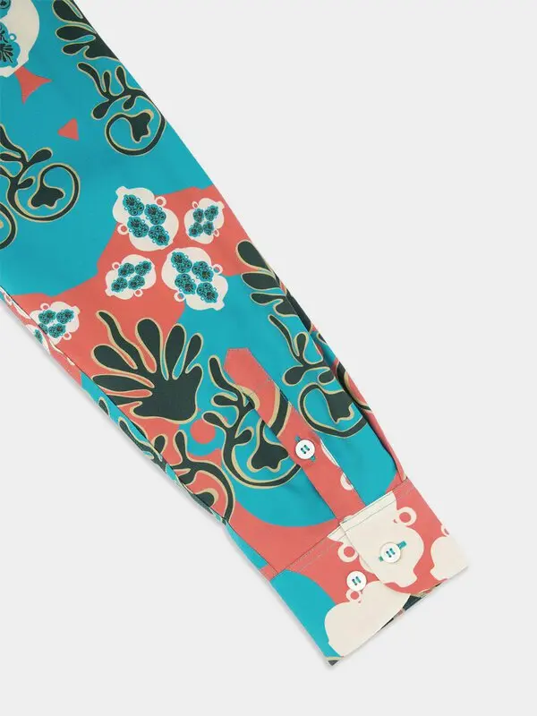 PAULA Printed Twill Silk Shirt