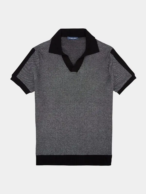 Frescobol Carioca Rino Knit Polo - Black