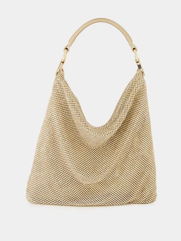 Benedetta Bruzziches Bella Ciao Diamond Hobo Bag - Beige