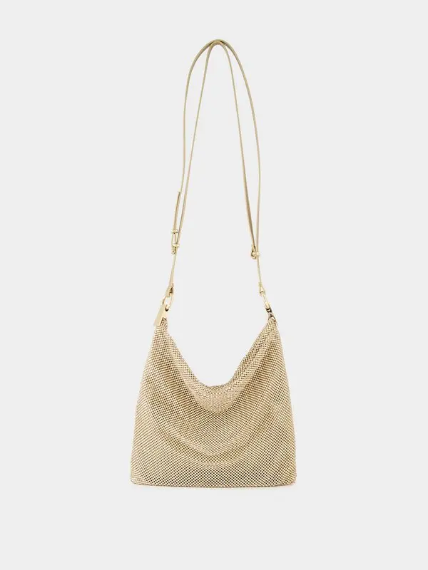 Benedetta Bruzziches Bella Ciao Diamond Hobo Bag - Beige