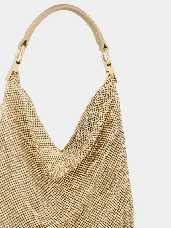 Benedetta Bruzziches Bella Ciao Diamond Hobo Bag - Beige