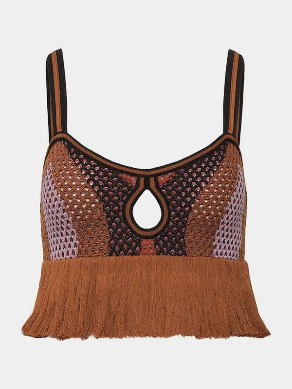 Johanna Ortiz Chants Crop Top - Brown
