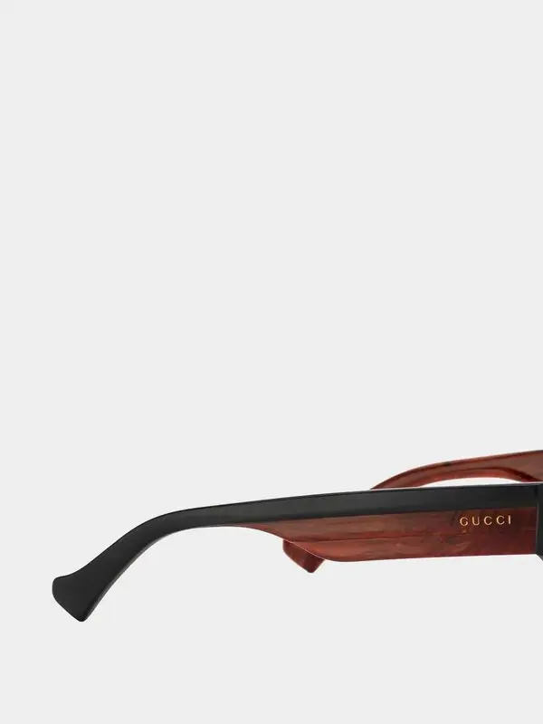 Gucci Rectangular Sunglasses - Black