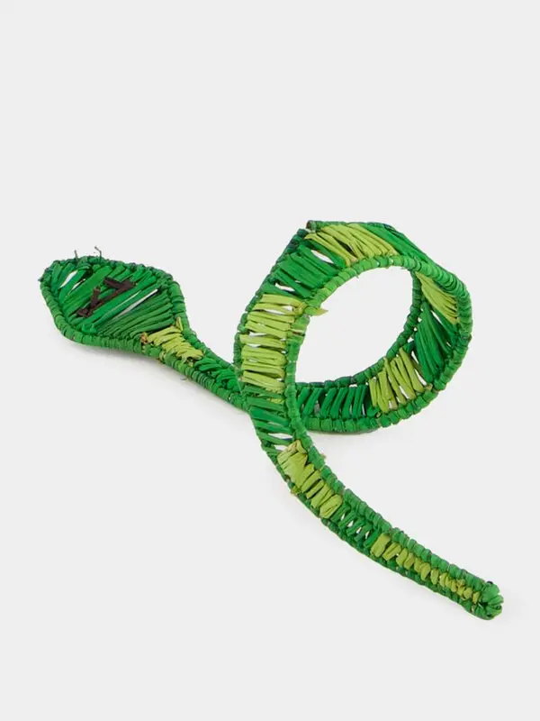 Coro Cora Snake Iraca Napkin Ring - Green