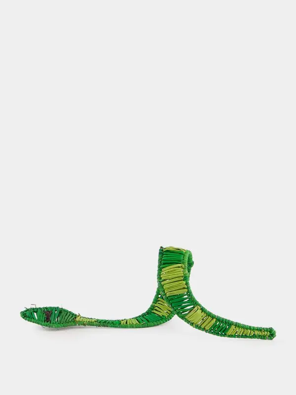 Coro Cora Snake Iraca Napkin Ring - Green