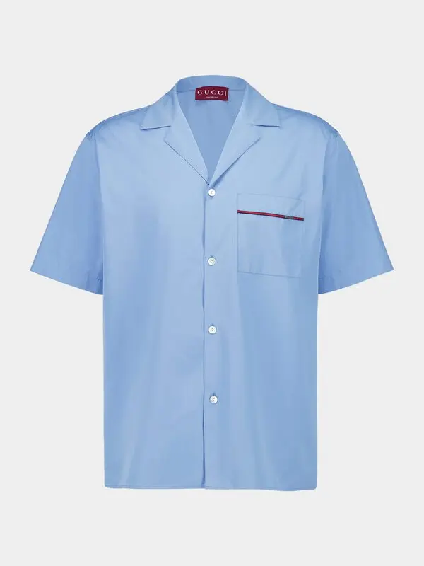 Gucci Shirt Disco Bowling Dyed Popeline Cotton - Blue