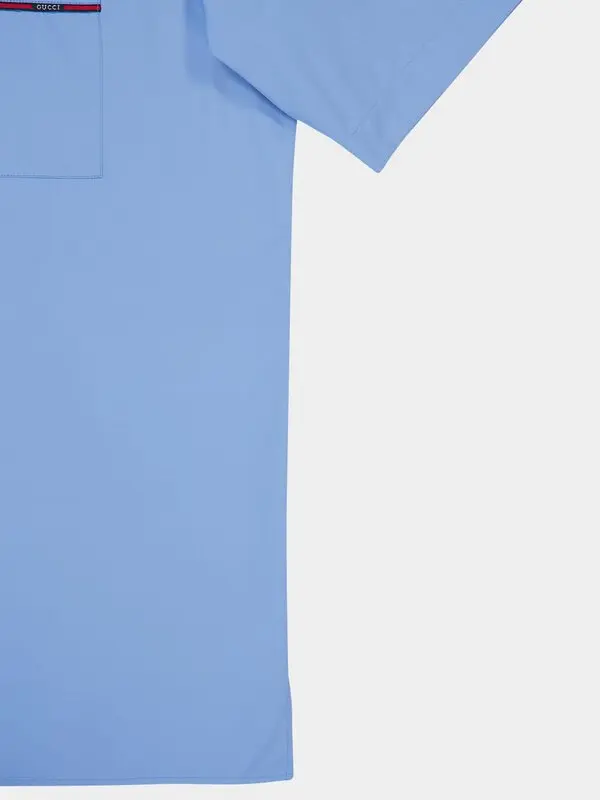 Gucci Shirt Disco Bowling Dyed Popeline Cotton - Blue