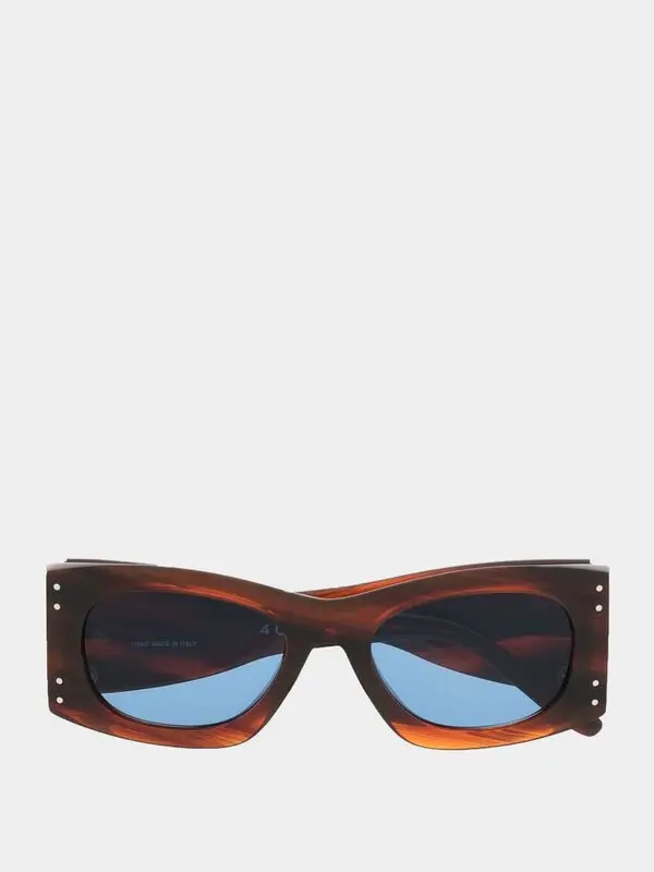 RETROSUPERFUTURE 4 Cerniere Fiammato Sunglasses - Brown