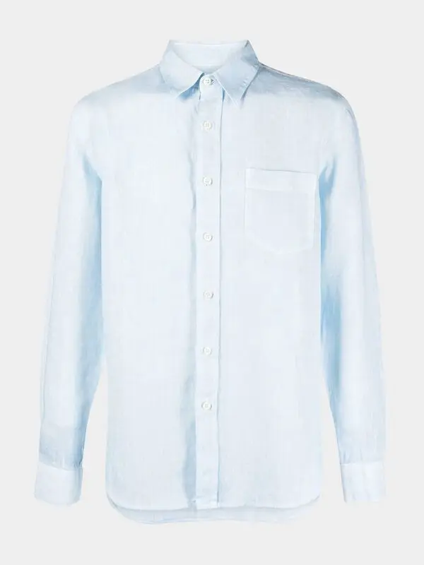 120% Lino Linen Regular Fit Shirt - Grey