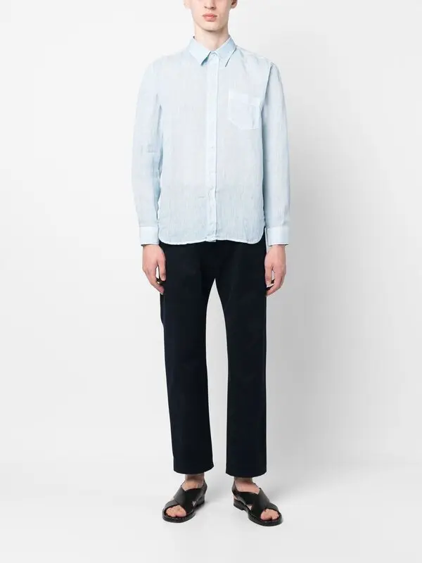 120% Lino Linen Regular Fit Shirt - Grey