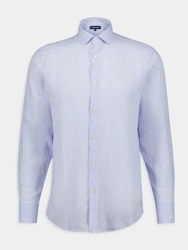 Frescobol Carioca Antonio Linen Shirt - Blue