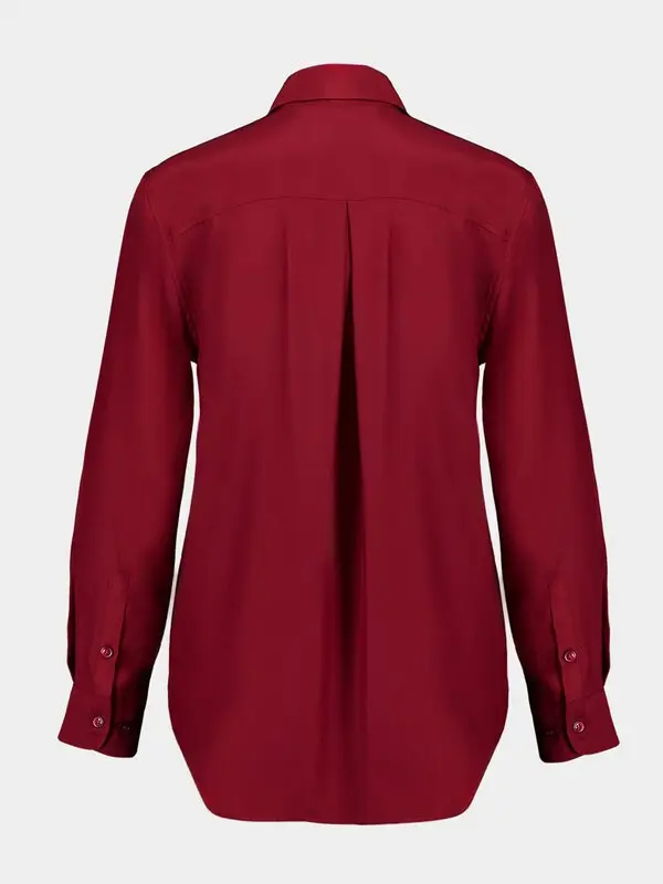 PAULA Ametista Cabernet Silk Shirt - Red