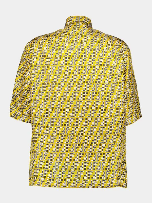 Fendi Ff Labyrinth Silk Shirt - Yellow
