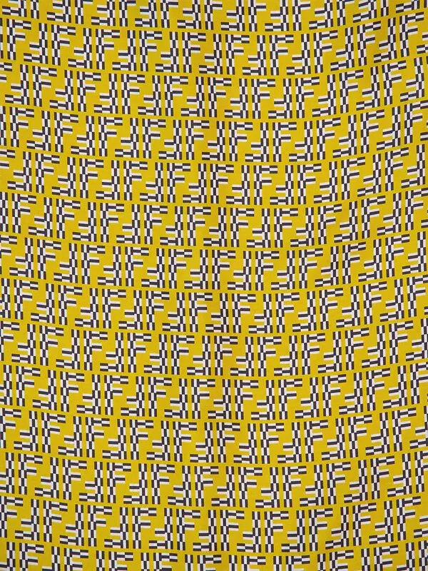 Fendi Ff Labyrinth Silk Shirt - Yellow
