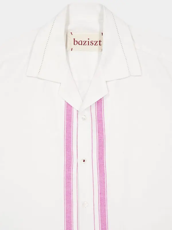 BAZISZT White And Strike Shirt - Pink