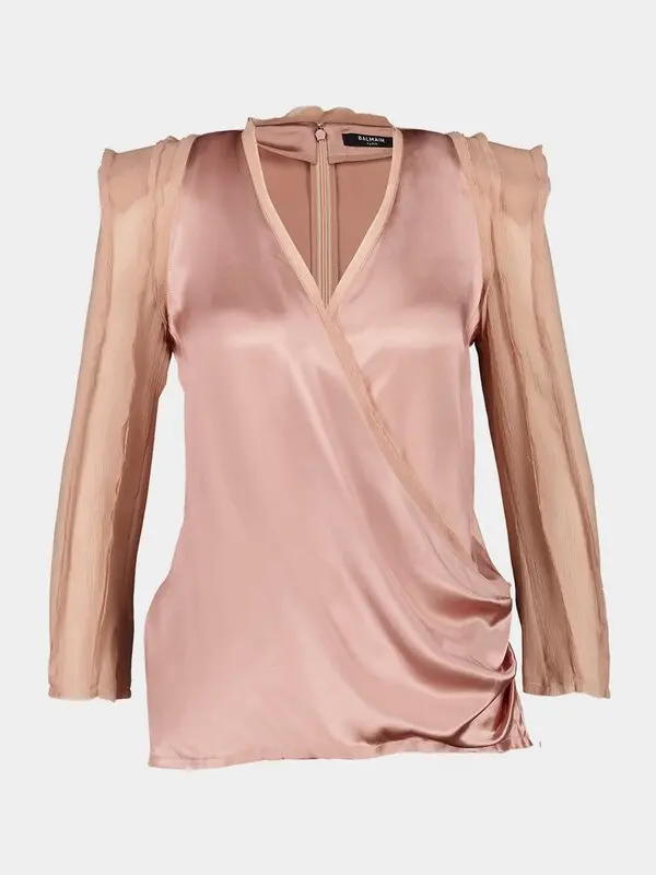 Balmain Shoulder-pad Blouse - Pink