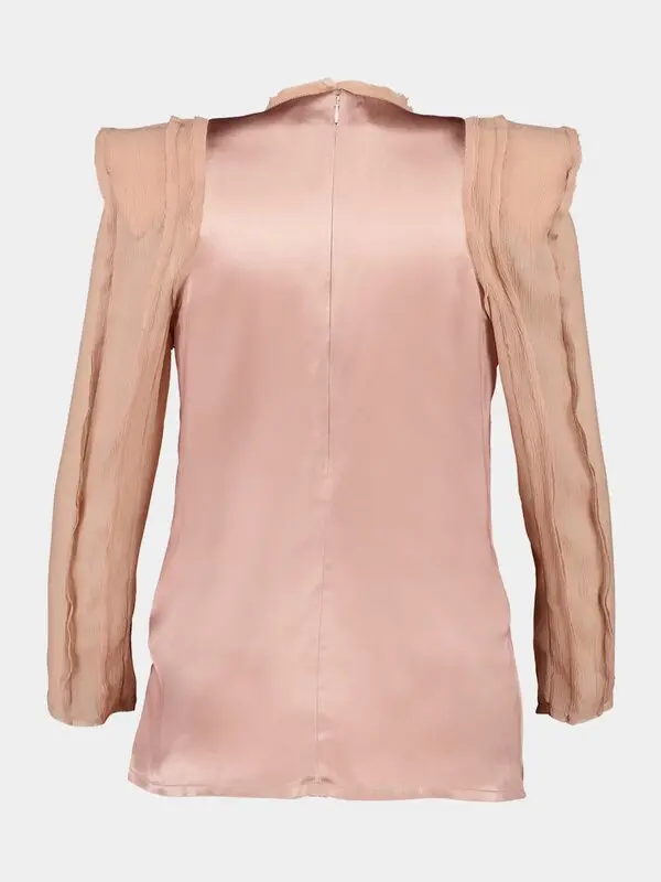 Balmain Shoulder-pad Blouse - Pink