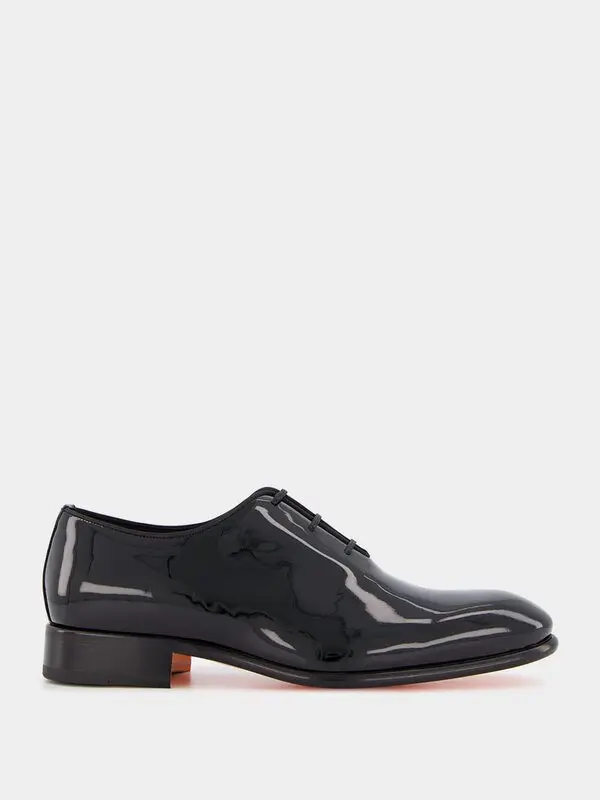 Santoni Leather Oxford Shoes - Black