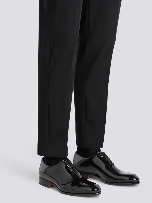 Santoni Leather Oxford Shoes - Black