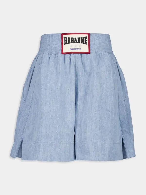 Rabanne Light Denim Bermuda Shorts