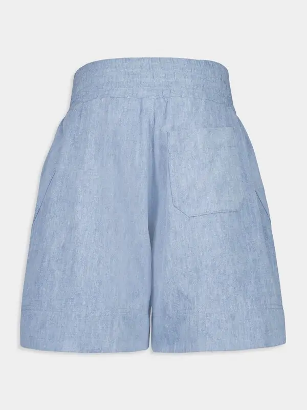 Rabanne Light Denim Bermuda Shorts