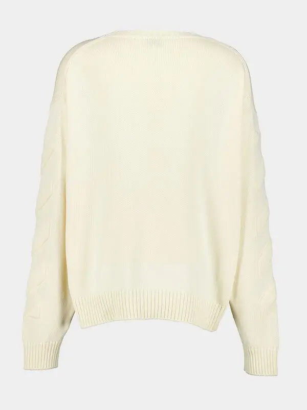 Off-White Diagonal Stripe Jumper