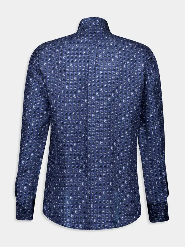 Dolce & Gabbana Tie-print Silk Twill Shirt - Blue