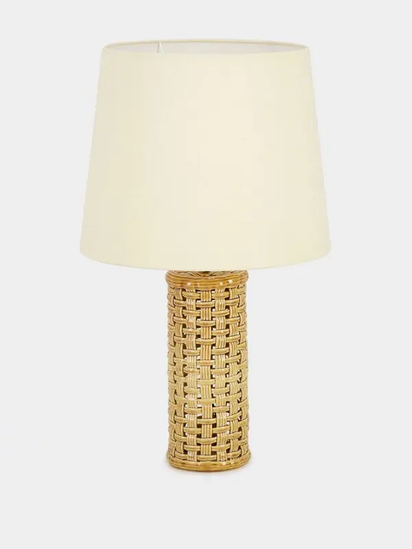 HOUSE OF CAPRICORN Cesta Natural Ceramic Lamp Base - Yellow